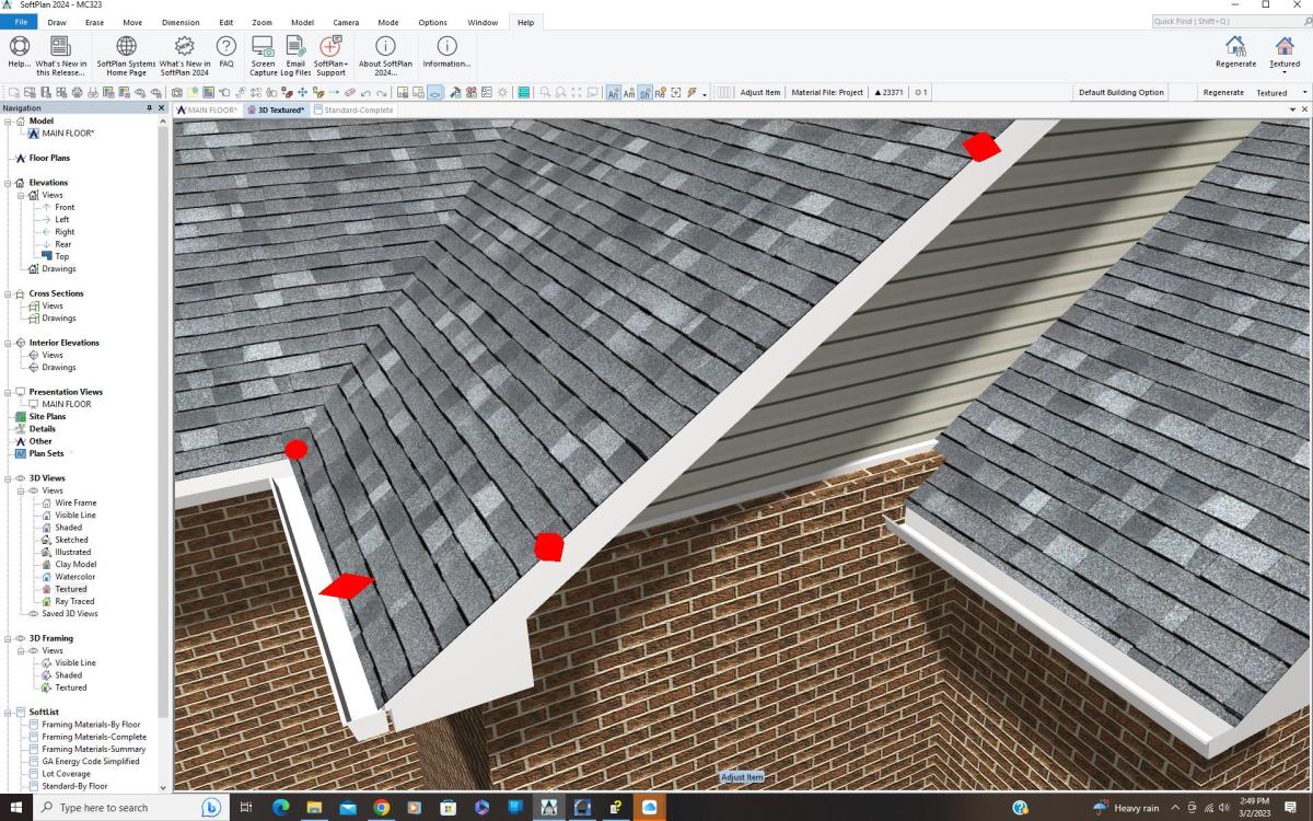 Gable end material flush with wall - General Questions - SoftPlan Users ...