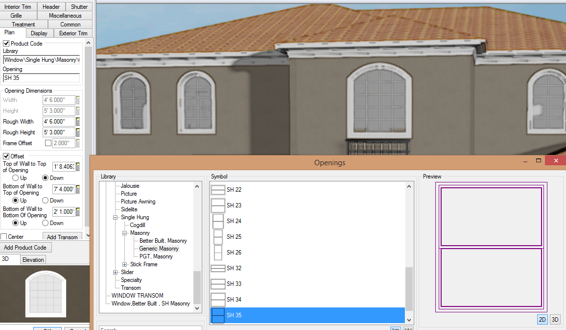 Windows Shapes - Dbl/Sgl Hung - SoftPlan 2016 - SoftPlan Users Forum
