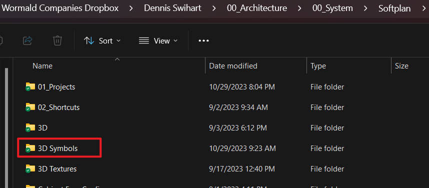 3D symbols folders - General Questions - SoftPlan Users Forum